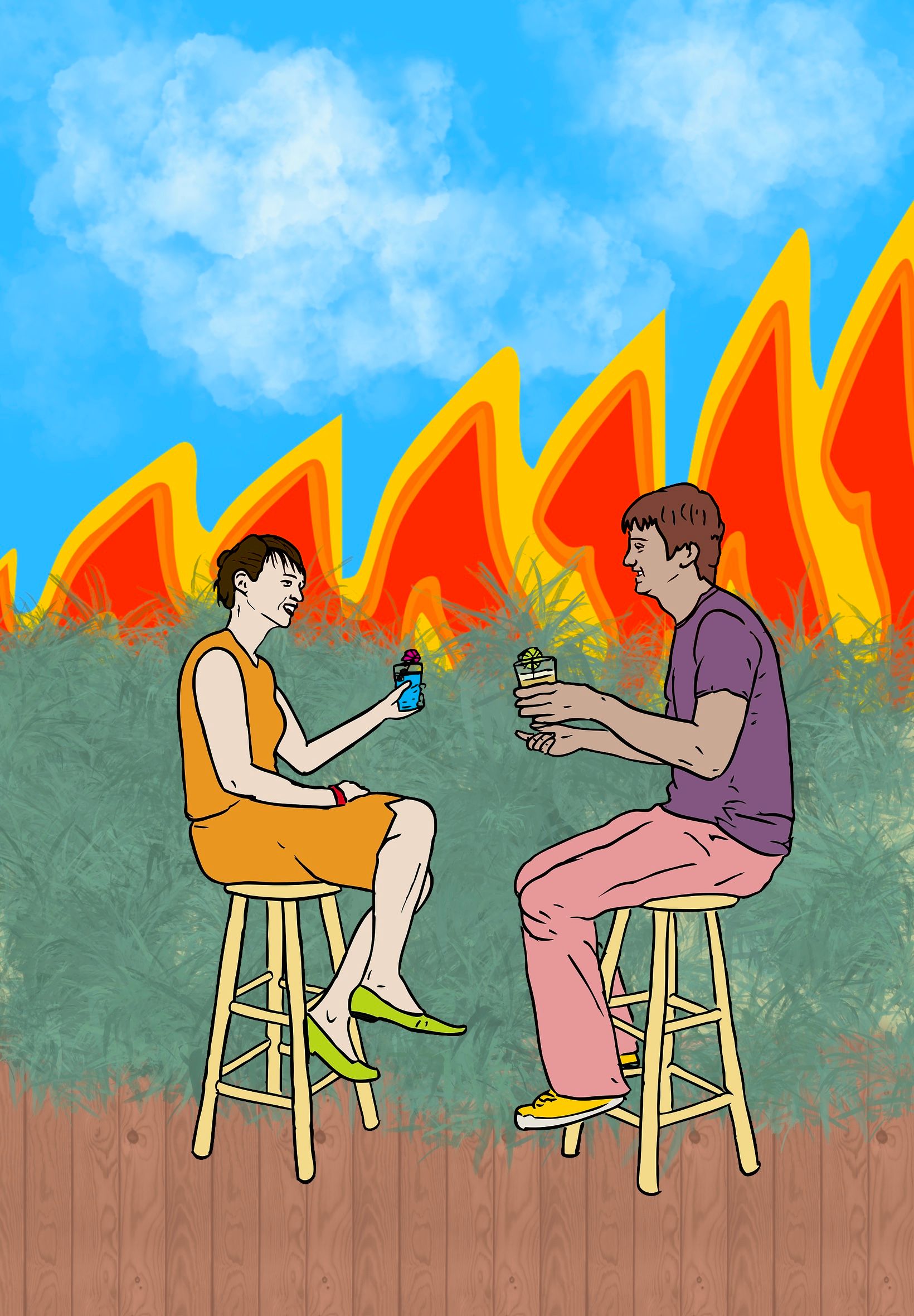 Smoke and fire all around us – The Carillon